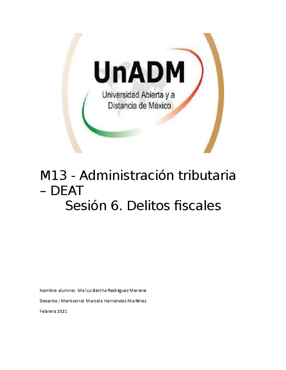 M13 U3 S6 LURM Administración tributaria Delitos fiscales - M13 ...