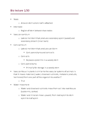Gen Bio 2 Unit 1 Notes - Lecture 1 – Welcome – 1/18/ Unifying themes in ...