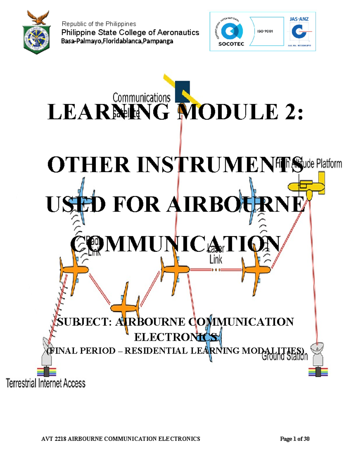 BAB AVT 2218 Final Module NO - Philippine State College of Aeronautics ...