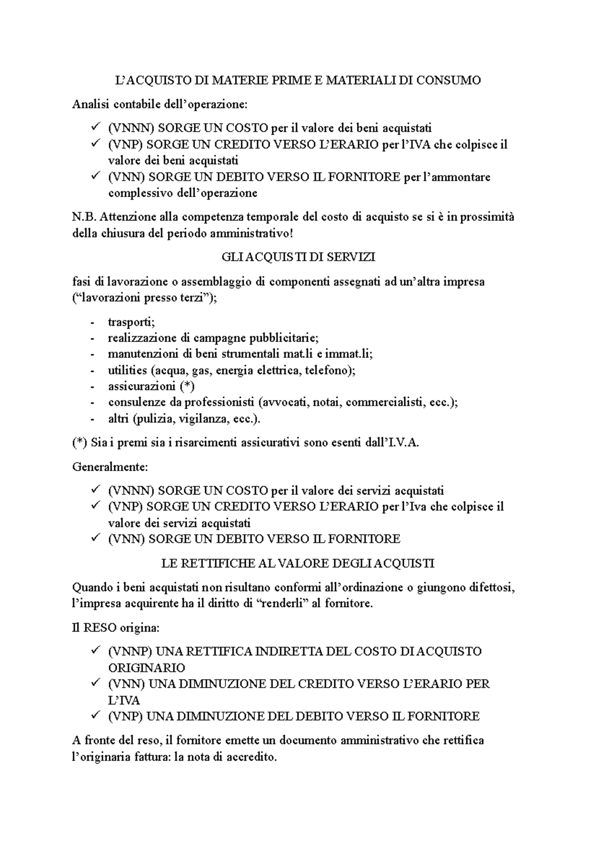 Fattori correnti - L’ACQUISTO DI MATERIE PRIME E MATERIALI DI CONSUMO ...