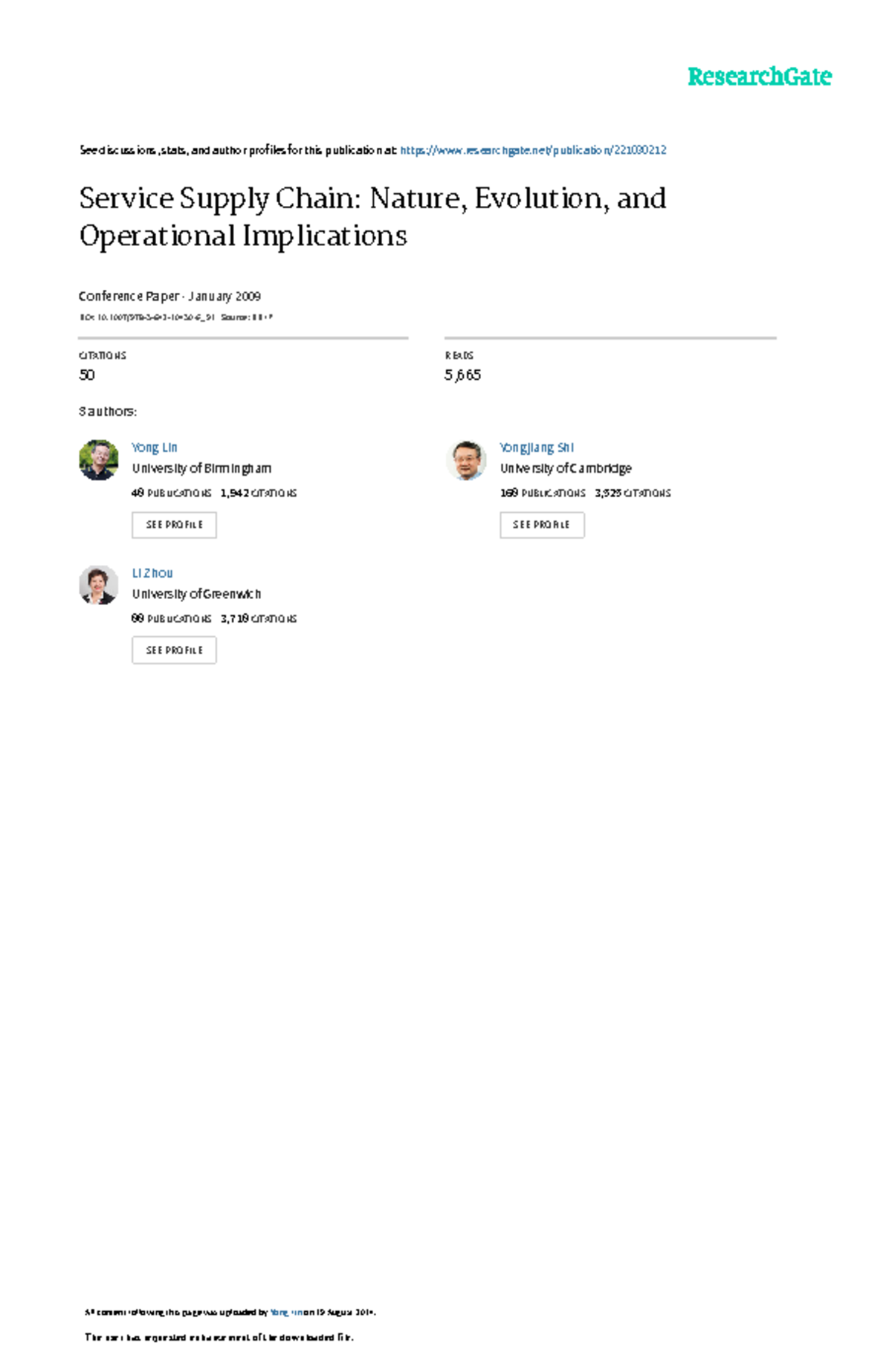 2009 Lin DET-Servie Supply Chain - See discussions, stats, and author ...