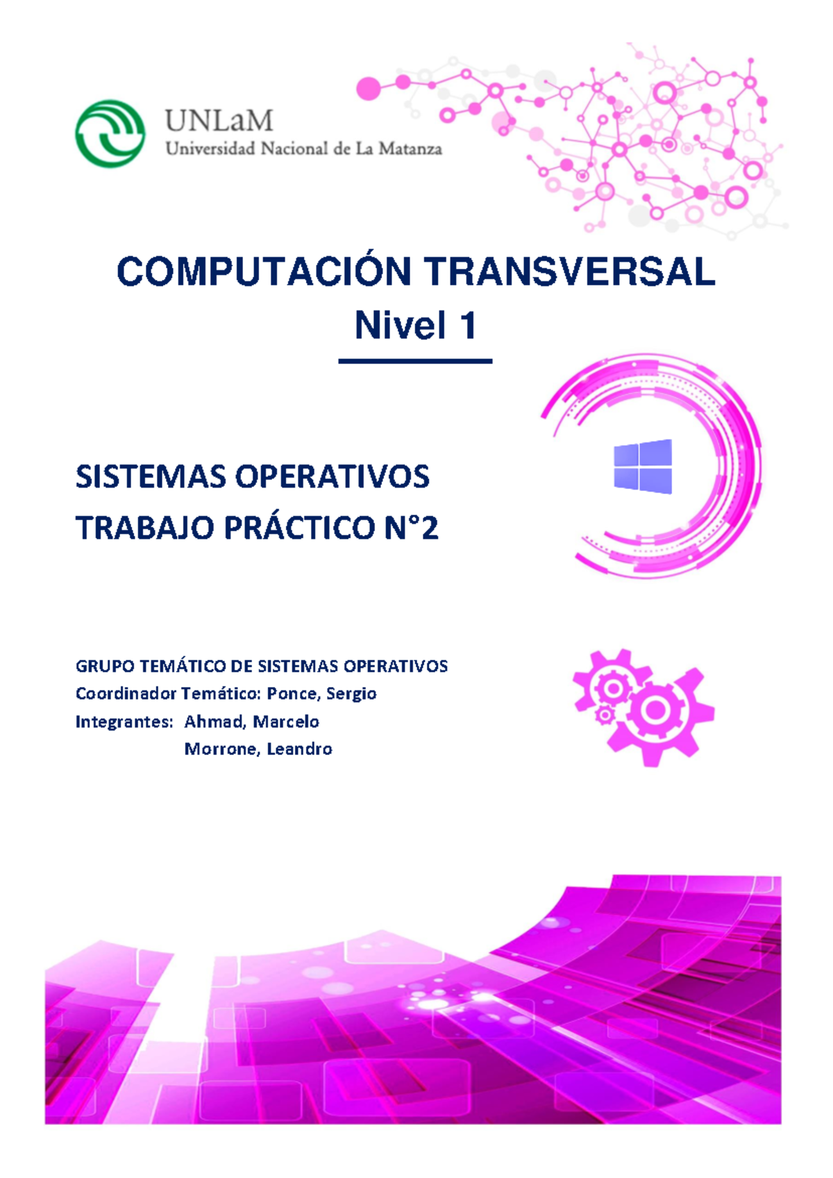 1 1 P TP2 Windows Oblig Nivel I Ver24 2 - COMPUTACIÓN TRANSVERSAL Nivel 1 SISTEMAS OPERATIVOS ...