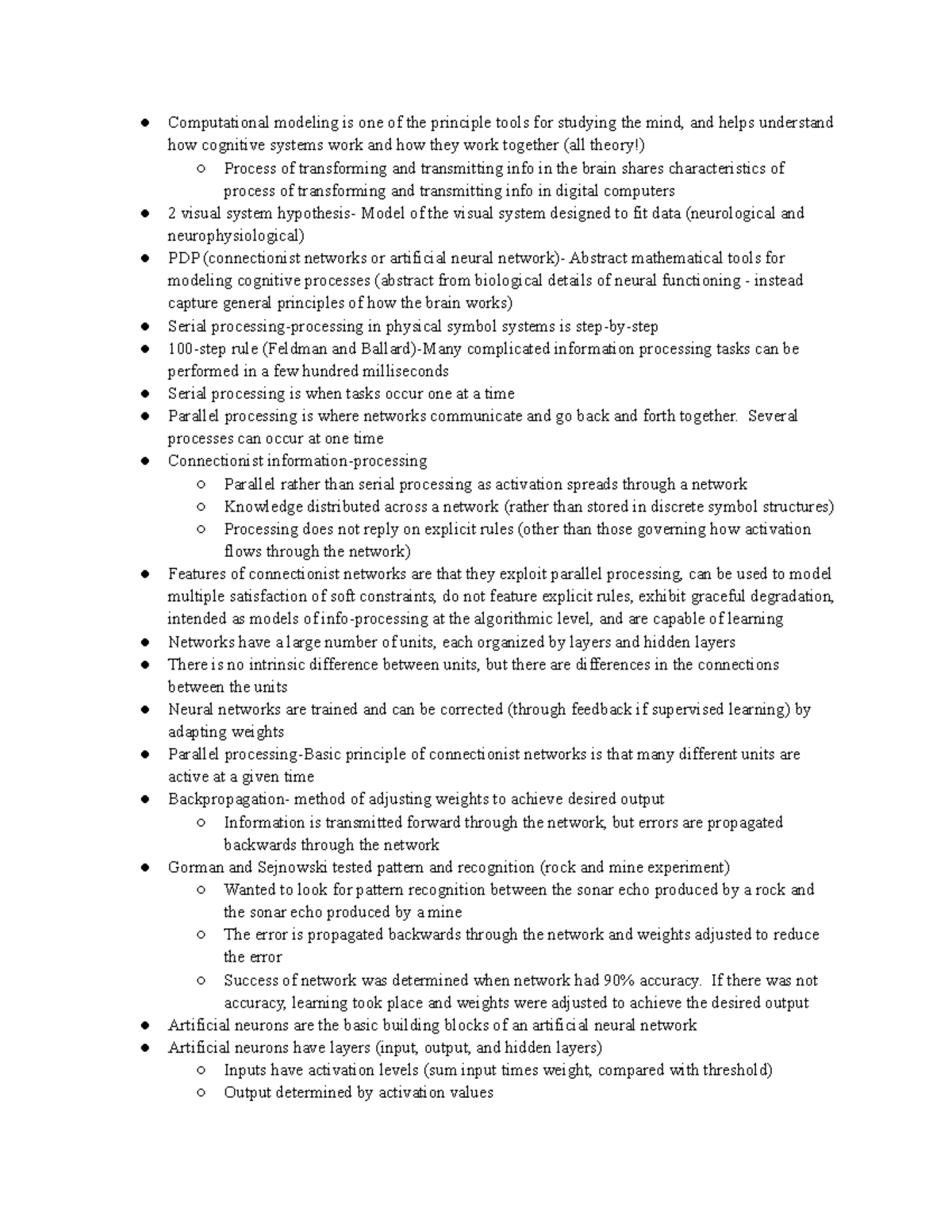 EXAM 2 Study Guide - summary of lecture notes using both slides, notes ...