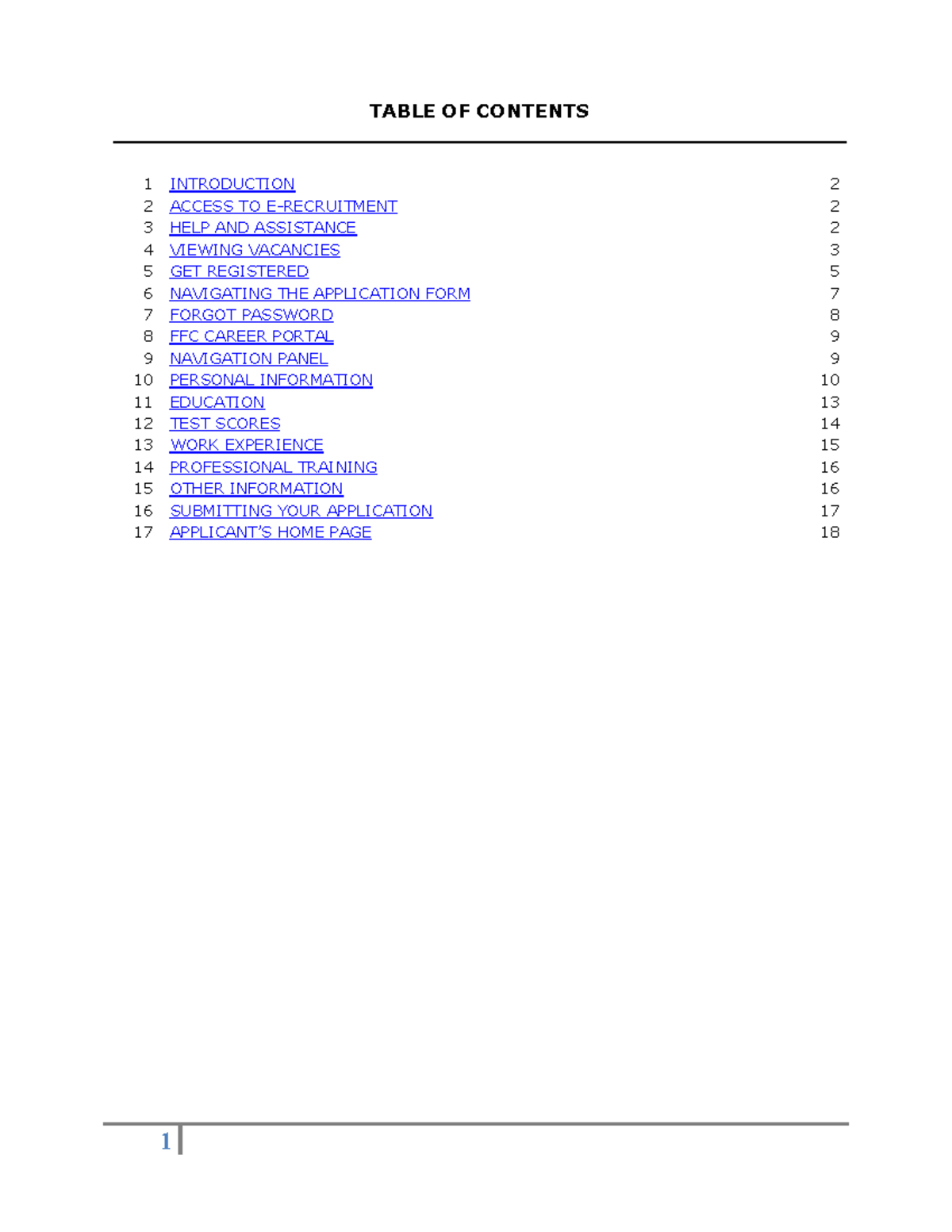 Guidebook - Static - TABLE OF CONTENTS 1 INTRODUCTION 2 ACCESS TO E ...