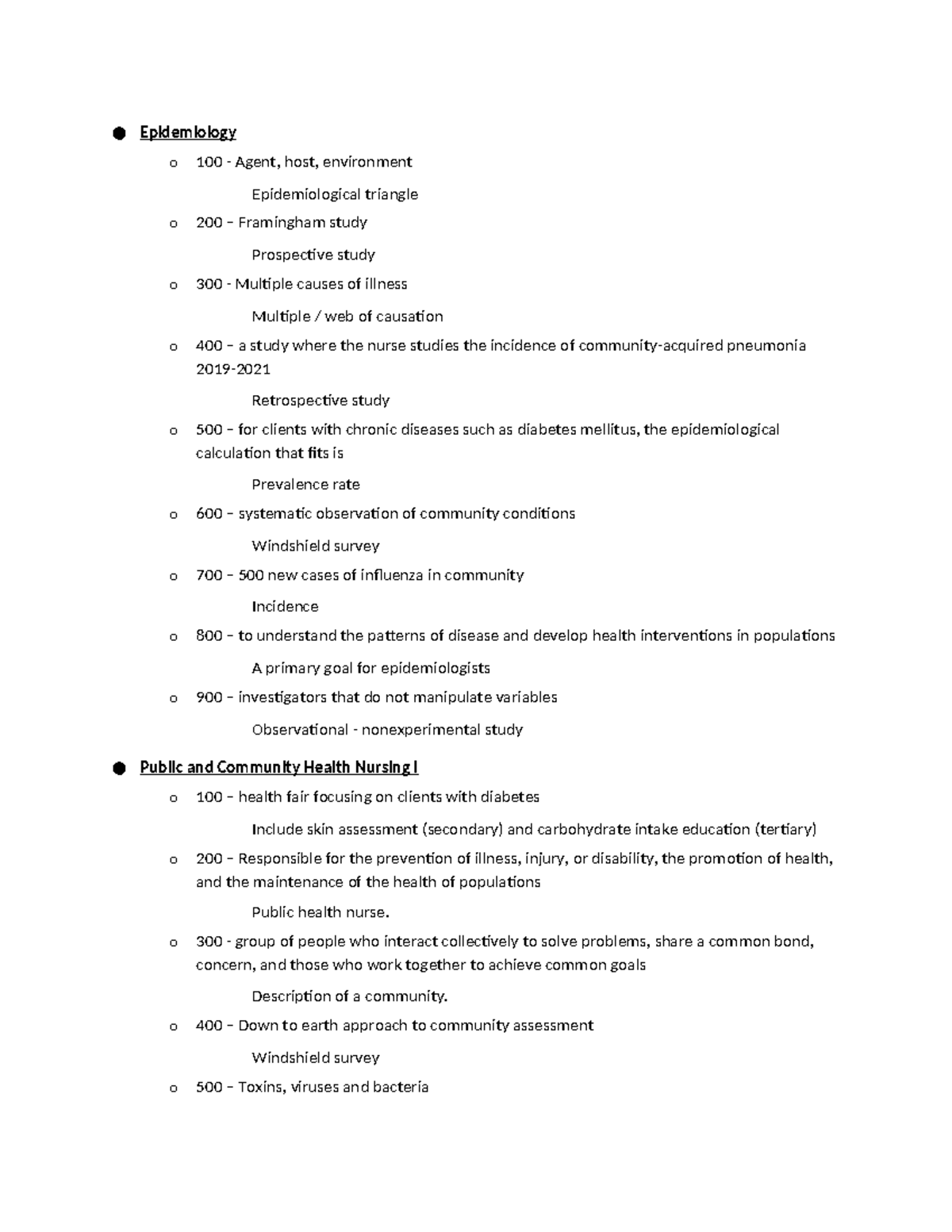 Three doc - Epidemiology o 100 - Agent, host, environment ...