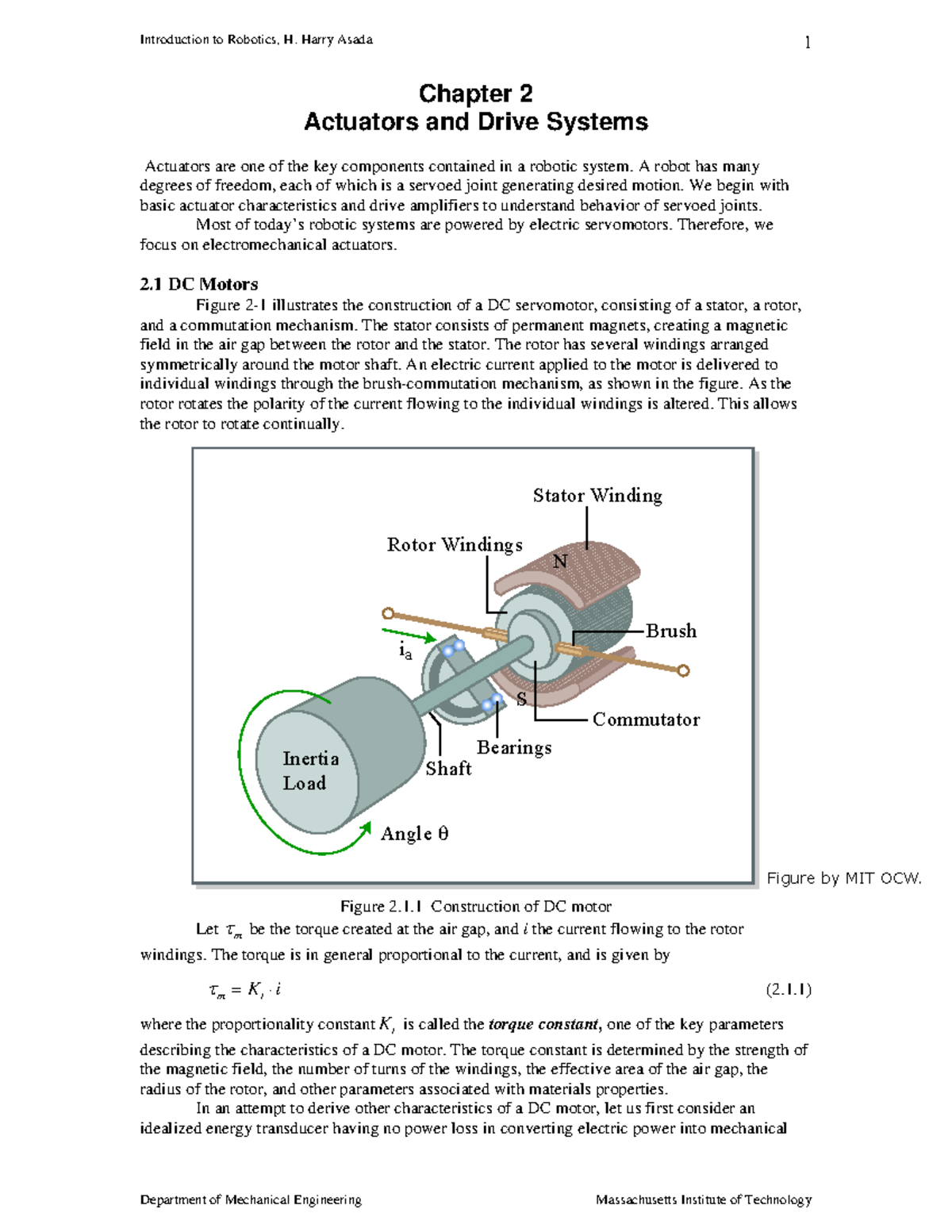 Chapter 2 روبوت - nnnnnnnnnnnnnnnnnnnnnnnnn - Chapter 2 Actuators and Drive Systems Actuators ...
