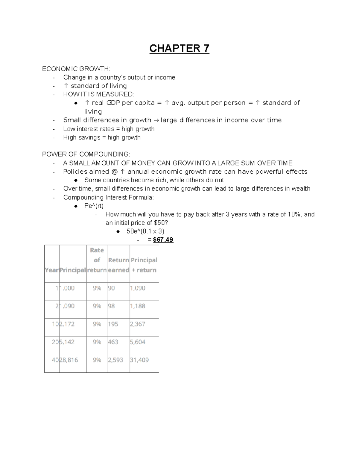 ECON CH 7 Economic Growth - CHAPTER 7 ECONOMIC GROWTH: Change in a ...