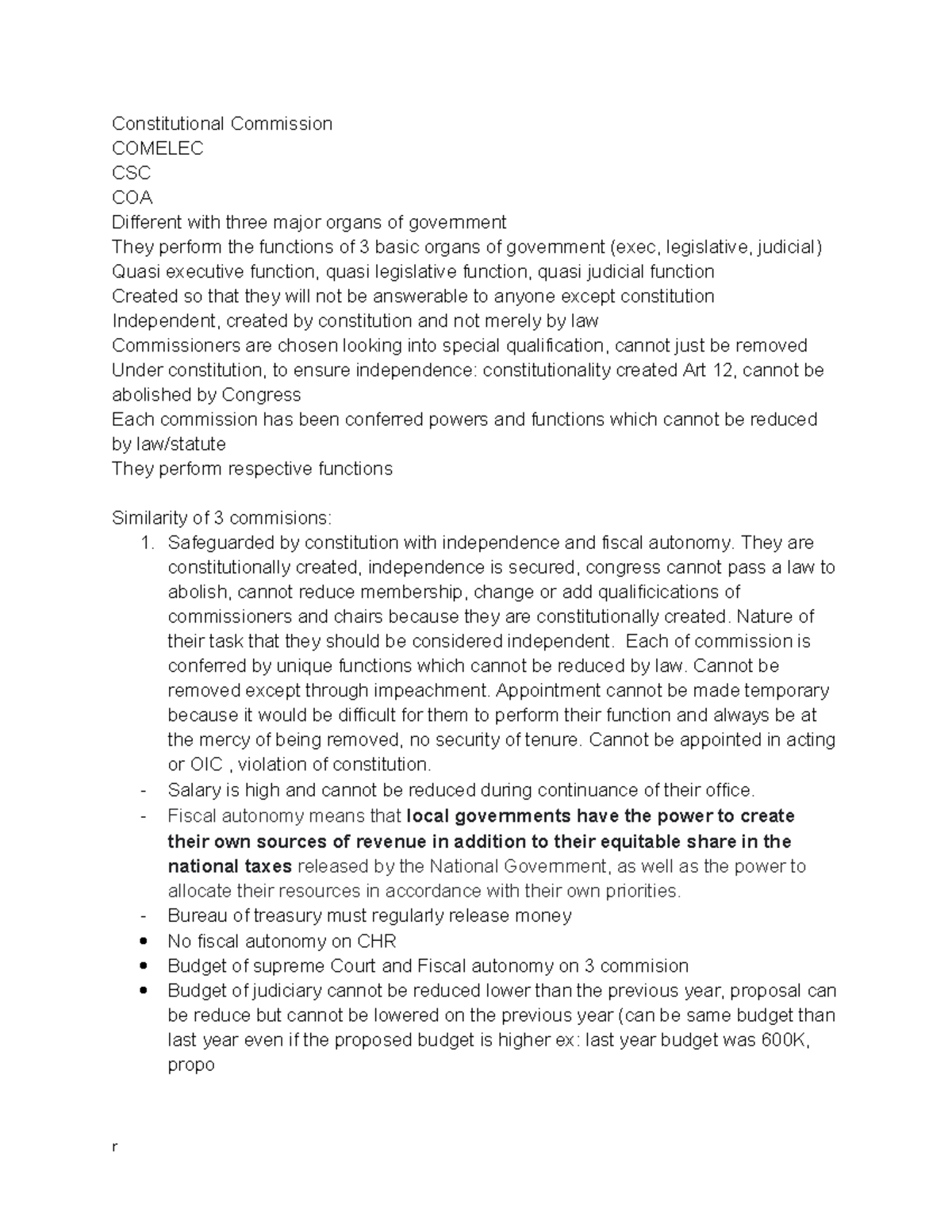 Constitutional Commission - Constitutional Commission COMELEC CSC COA ...