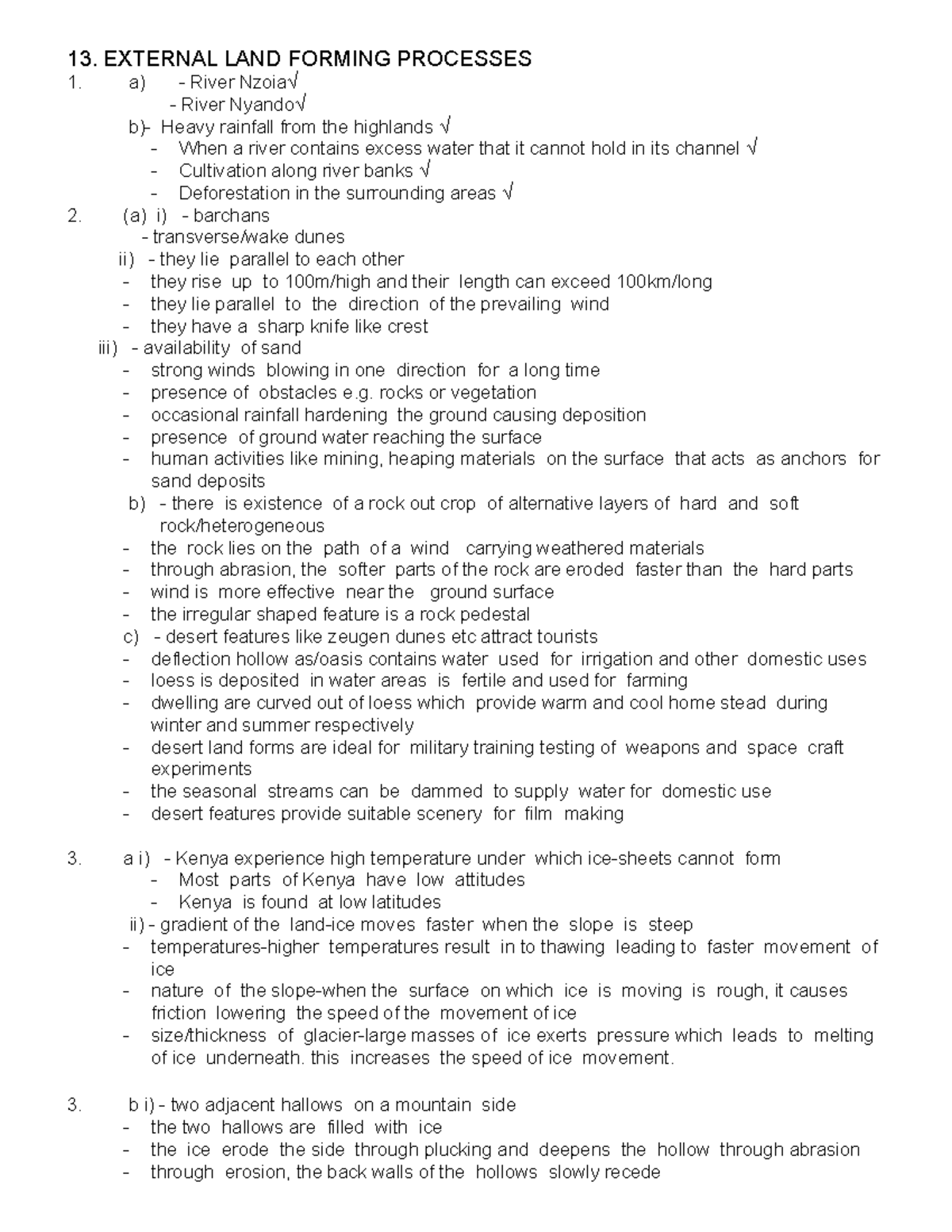 External LAND Forming Processes ANS - 13. EXTERNAL LAND FORMING ...