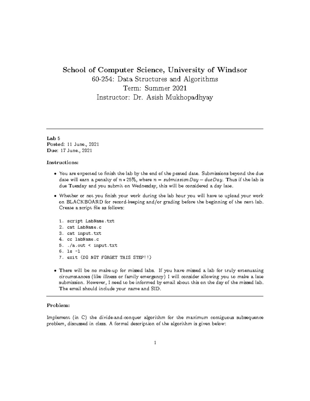 Lab Five COMP 2540 S21 - 5th Lab that was due during the summer semester - COMP 2540 - Studocu