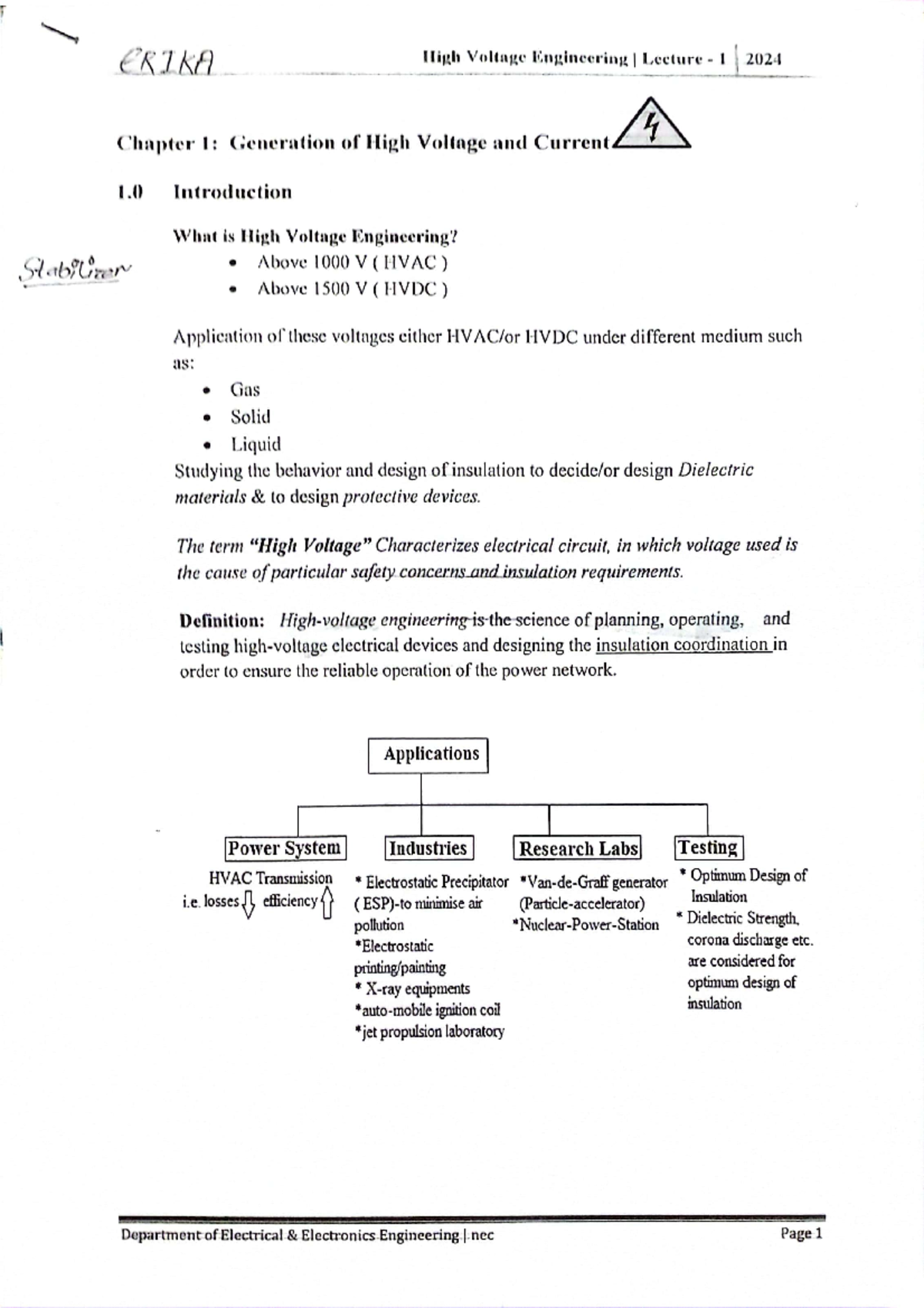 High V engineering - Basic Electrical Engineering - Studocu