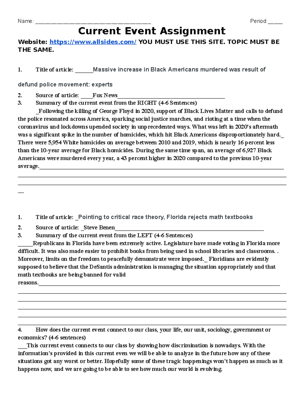Current Event 6 2021 war topic that can be used in the future - Name ...