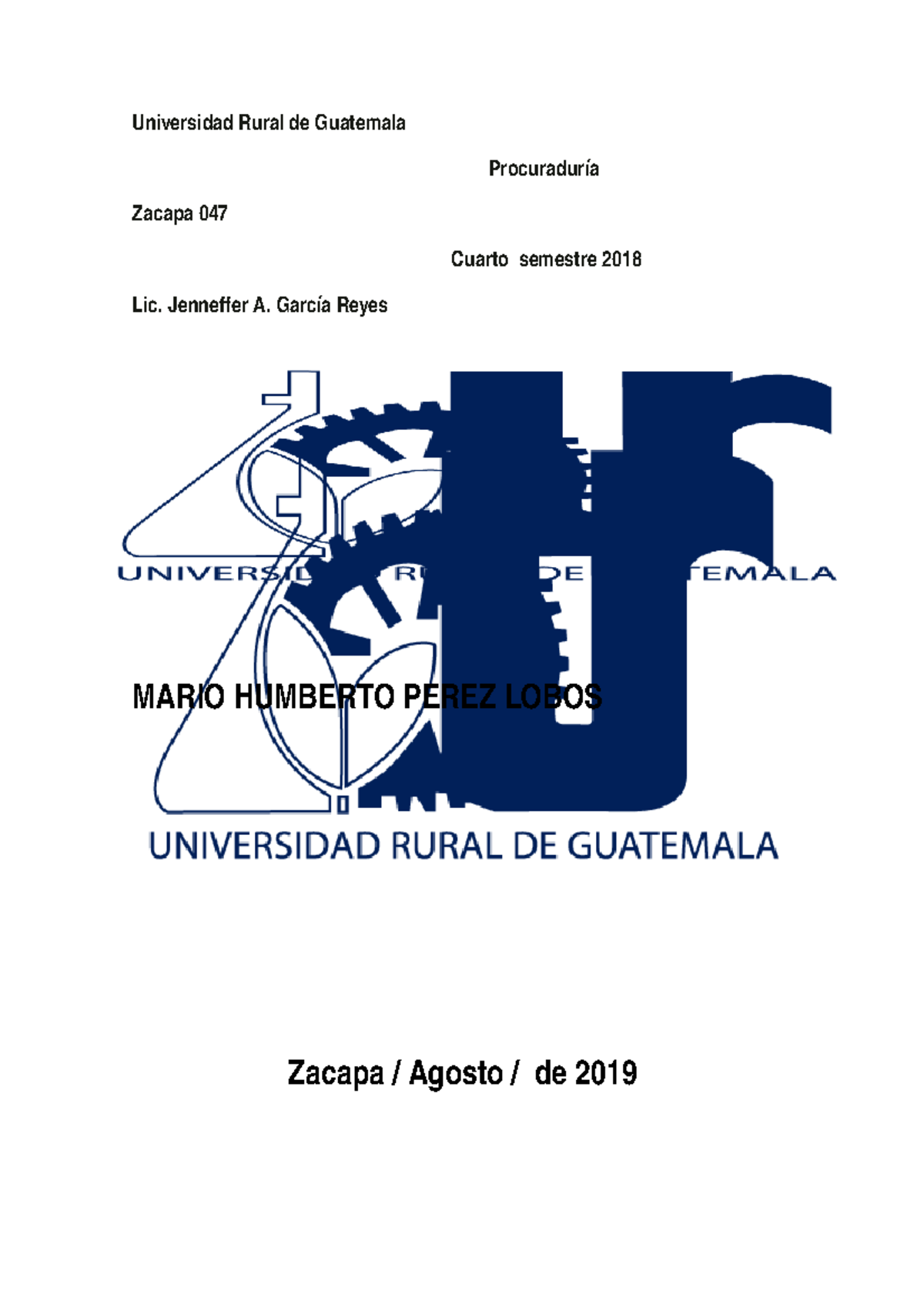 Universidad Rural de Guatemala procuraduria - Universidad Rural de ...