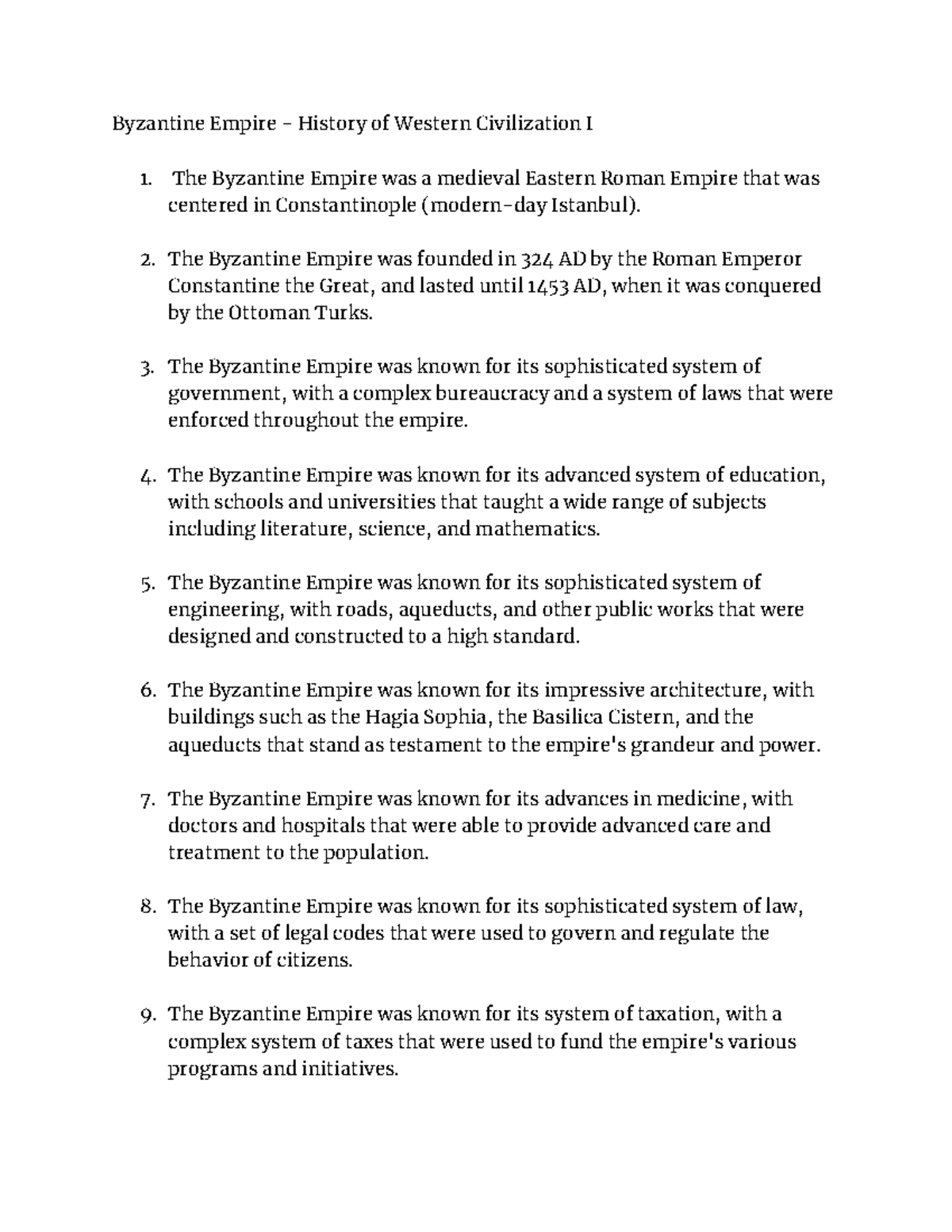 Byzantine Empire Notes - Google Docs - Byzantine Empire - History of ...