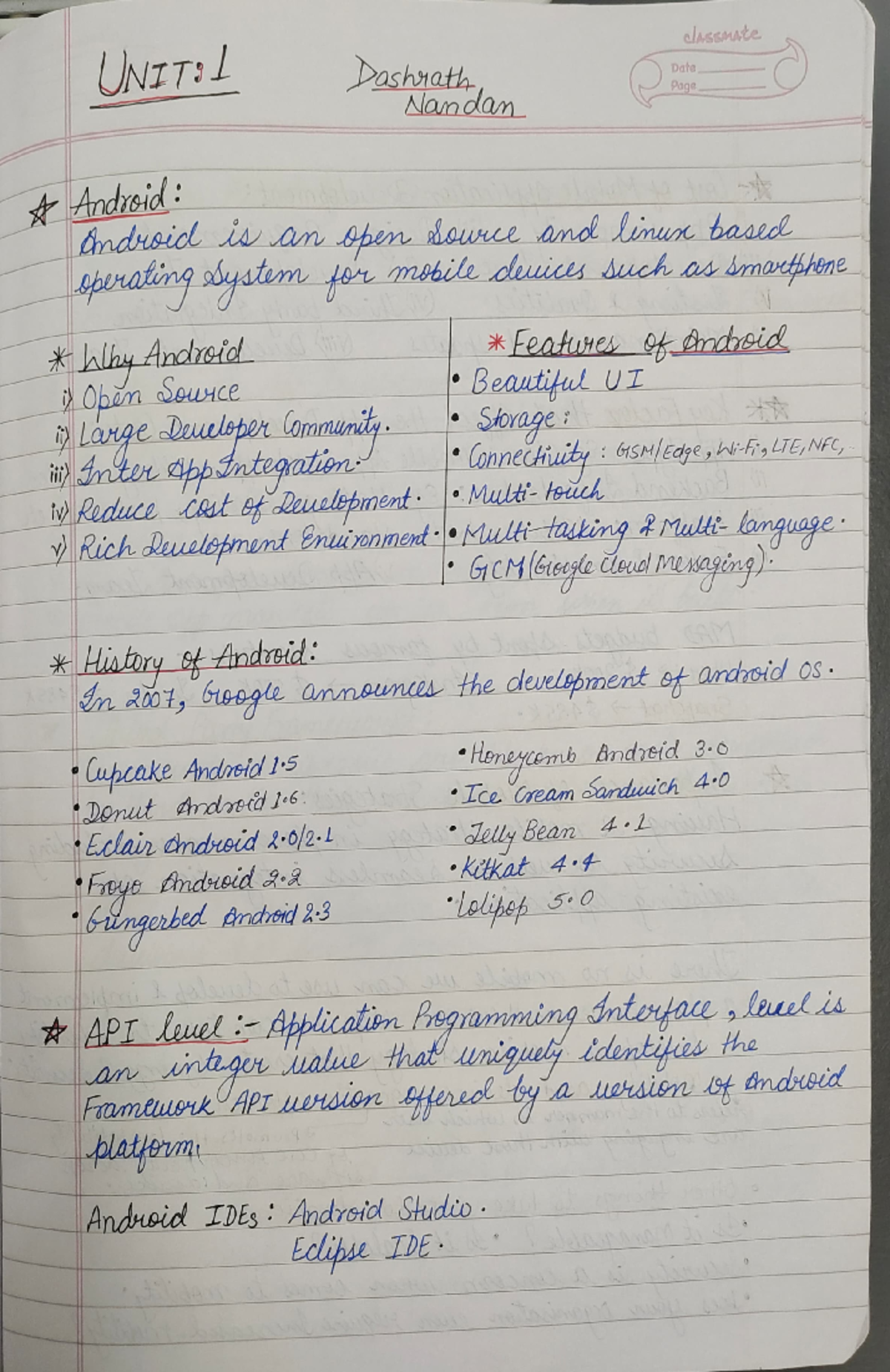Mobile Application Development Notes - UNIT:! hlhy Anahtd dOban SewHce ...