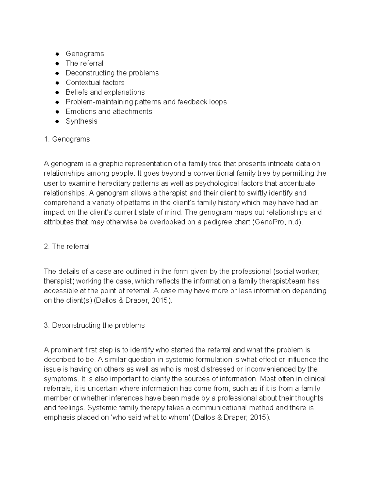 MFT 610 Discussion 12 - Genograms The referral Deconstructing the ...
