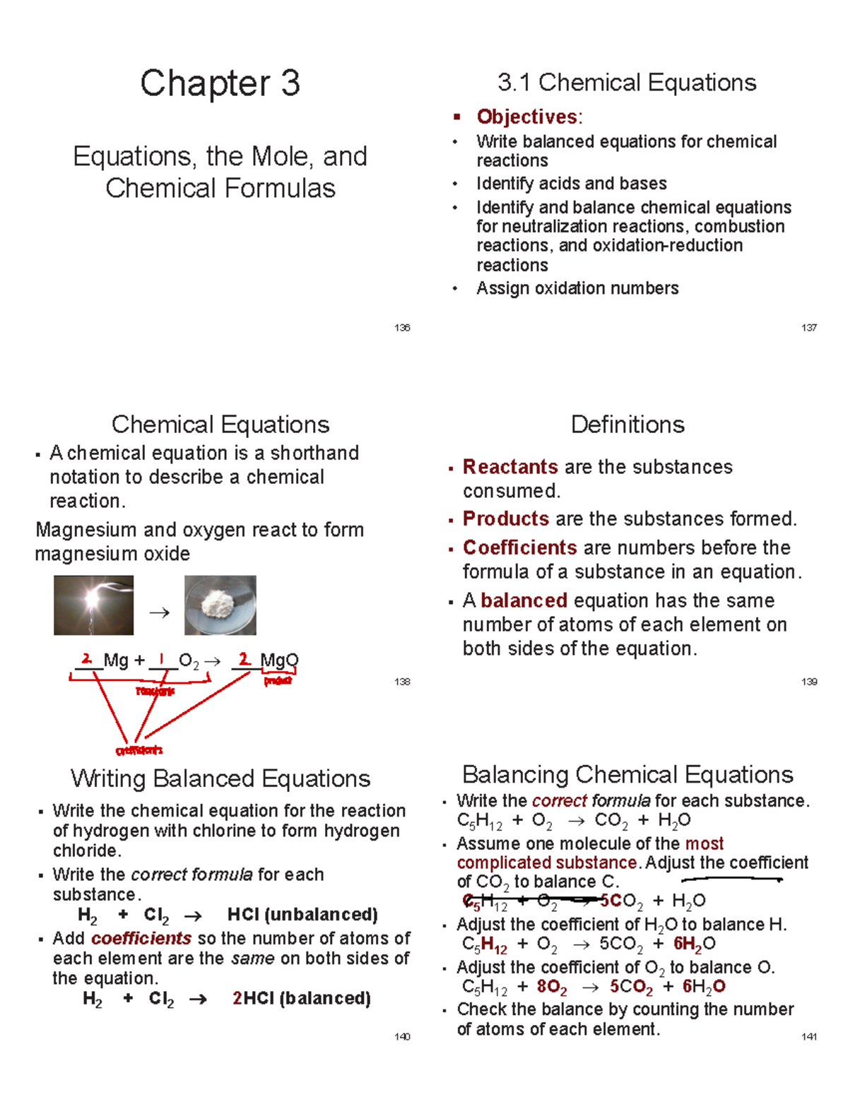 Student Slides Ch 3 Lecture Notes - Chapter 3 ####### Equations, the ...
