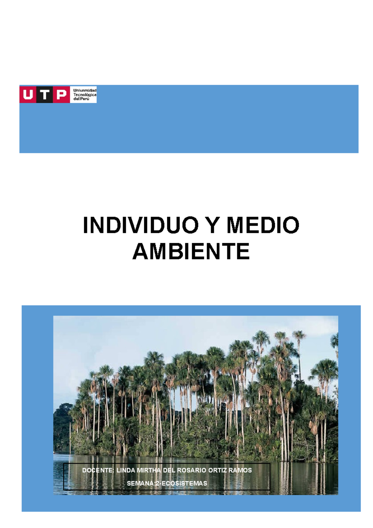 Semana 02 - Medio Ambiente Sabana DE Palmeras- Humedas - SEMANA- 2 ...
