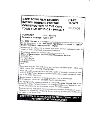 9 - Role of the PQS in tendering Process - S004WAL - Studocu