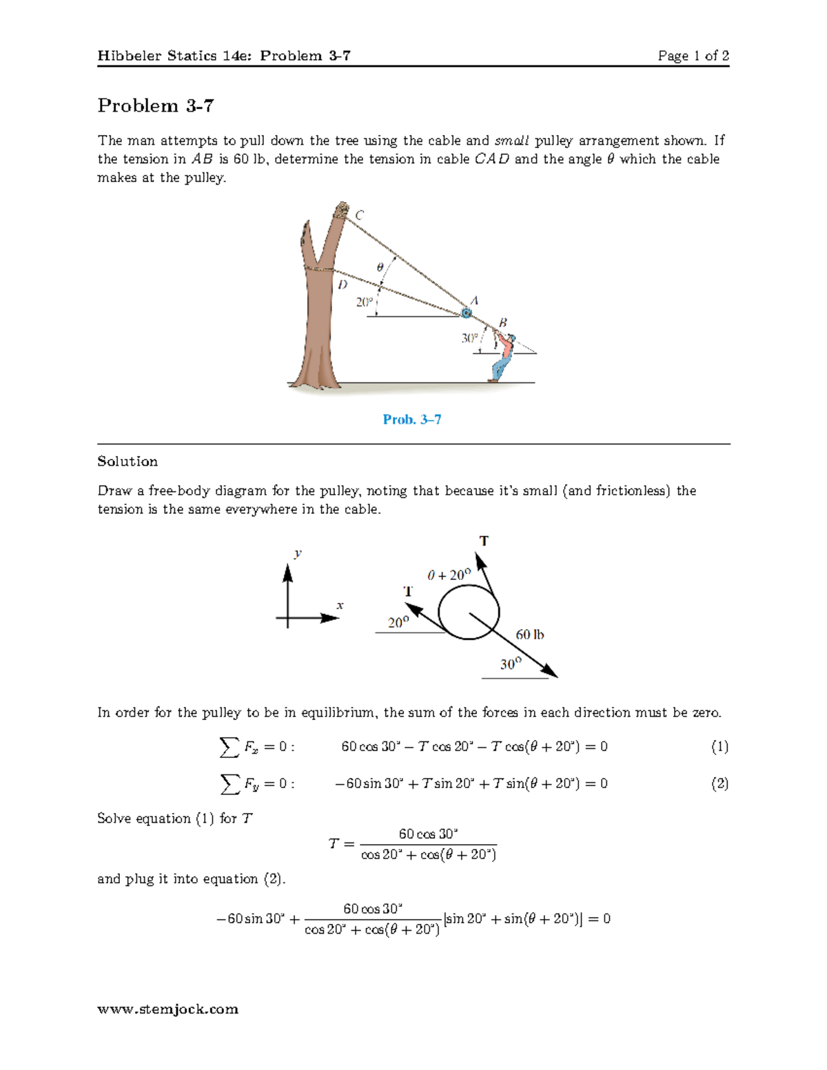 Inbound 3782888786681012807 - Hibbeler Statics 14e: Problem 3-7 Page 1 ...