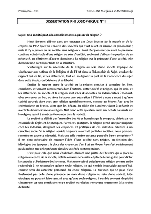 Exemple bac philo inconscient et conscience - LA CONSCIENCE, L ...