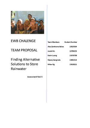 EWB Challenge Final Team Report - EWB Challenge Final Team Report ...