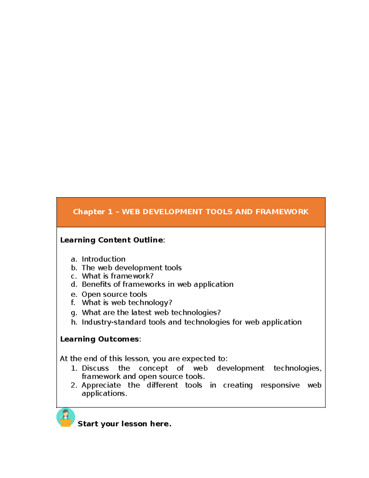 Chapter 1 - Web Tools and Framework - Chapter 1 – WEB DEVELOPMENT TOOLS AND FRAMEWORK Learning ...