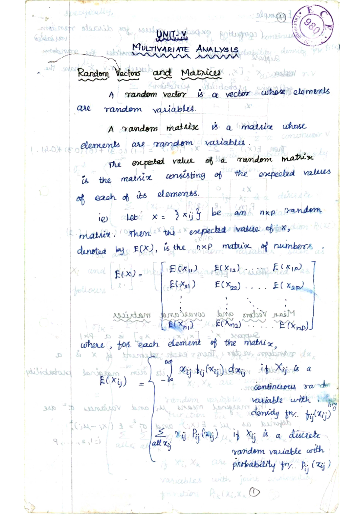Multi variate analysis - Master of Computer Applications - Studocu