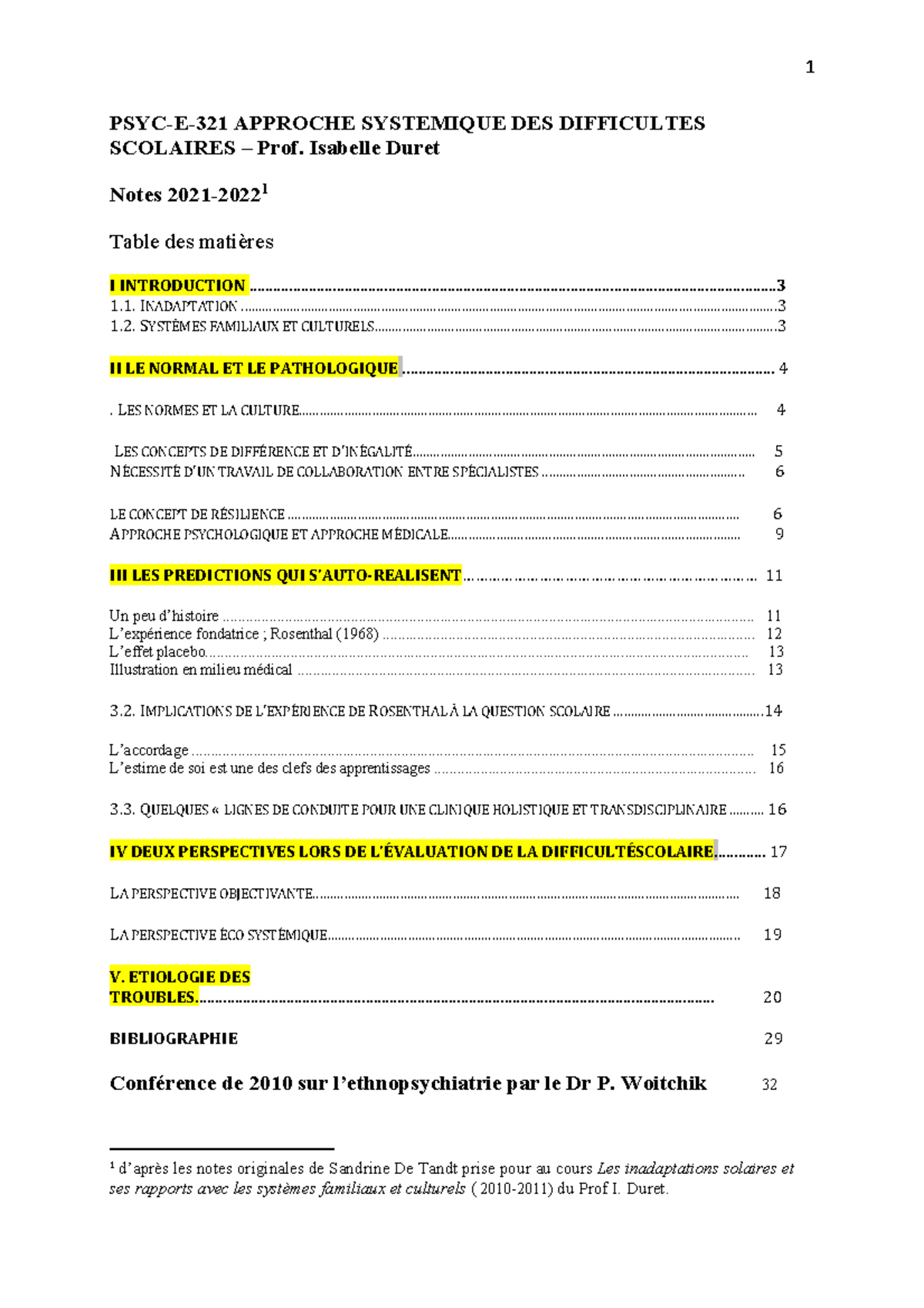 PSYC-E-321 Notes de cours 21-22 - PSYC-E-321 APPROCHE SYSTEMIQUE DES ...