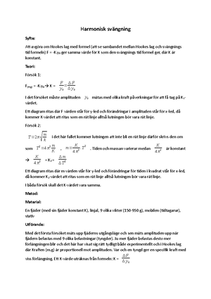 Fysik 1a Uppdrag 4 - Studocu