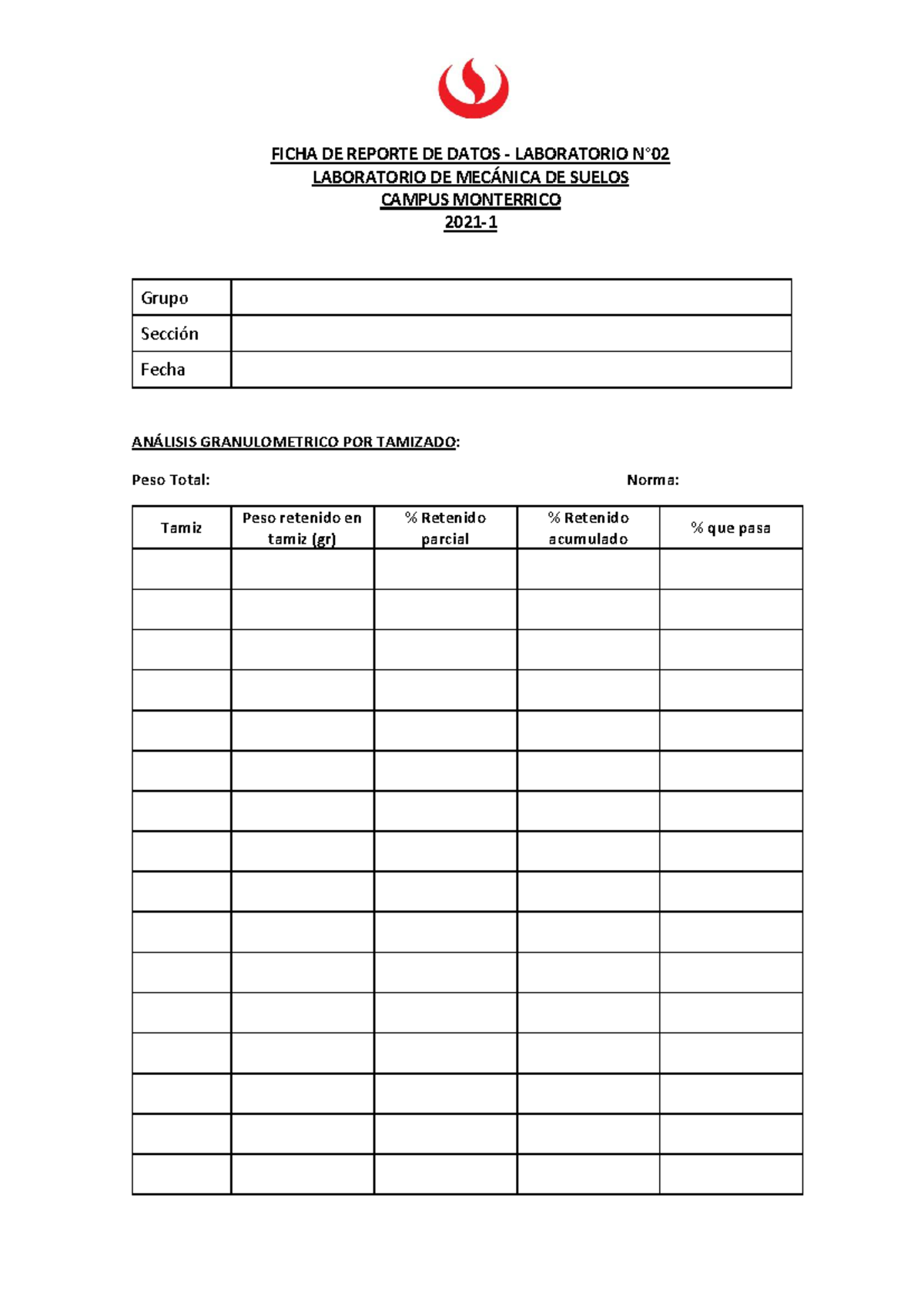 Ficha para Reporte de datos Lab 2 (2021-1) - FICHA DE REPORTE DE DATOS ...
