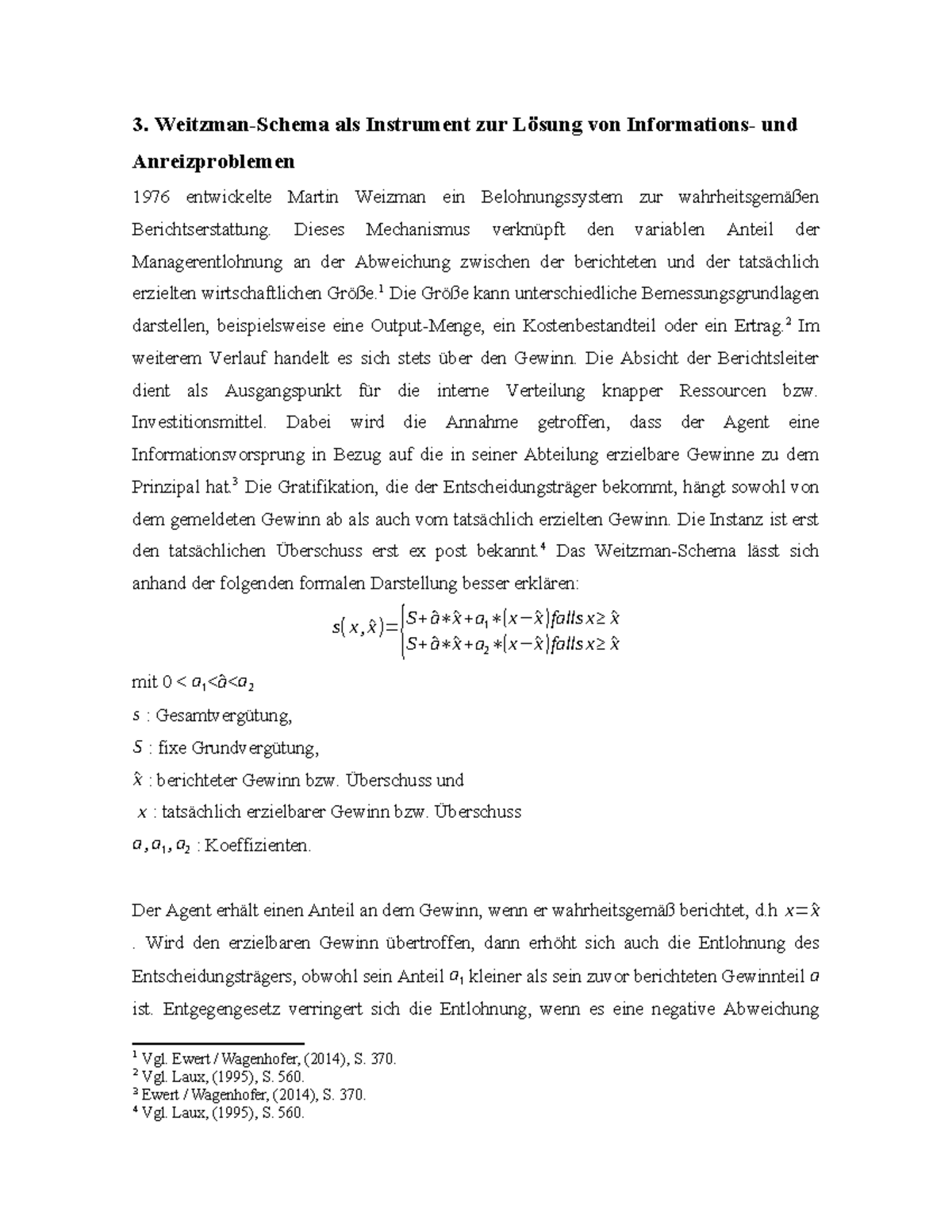 Weitzman Schema - 3. Weitzman-Schema als Instrument zur Lösung von ...