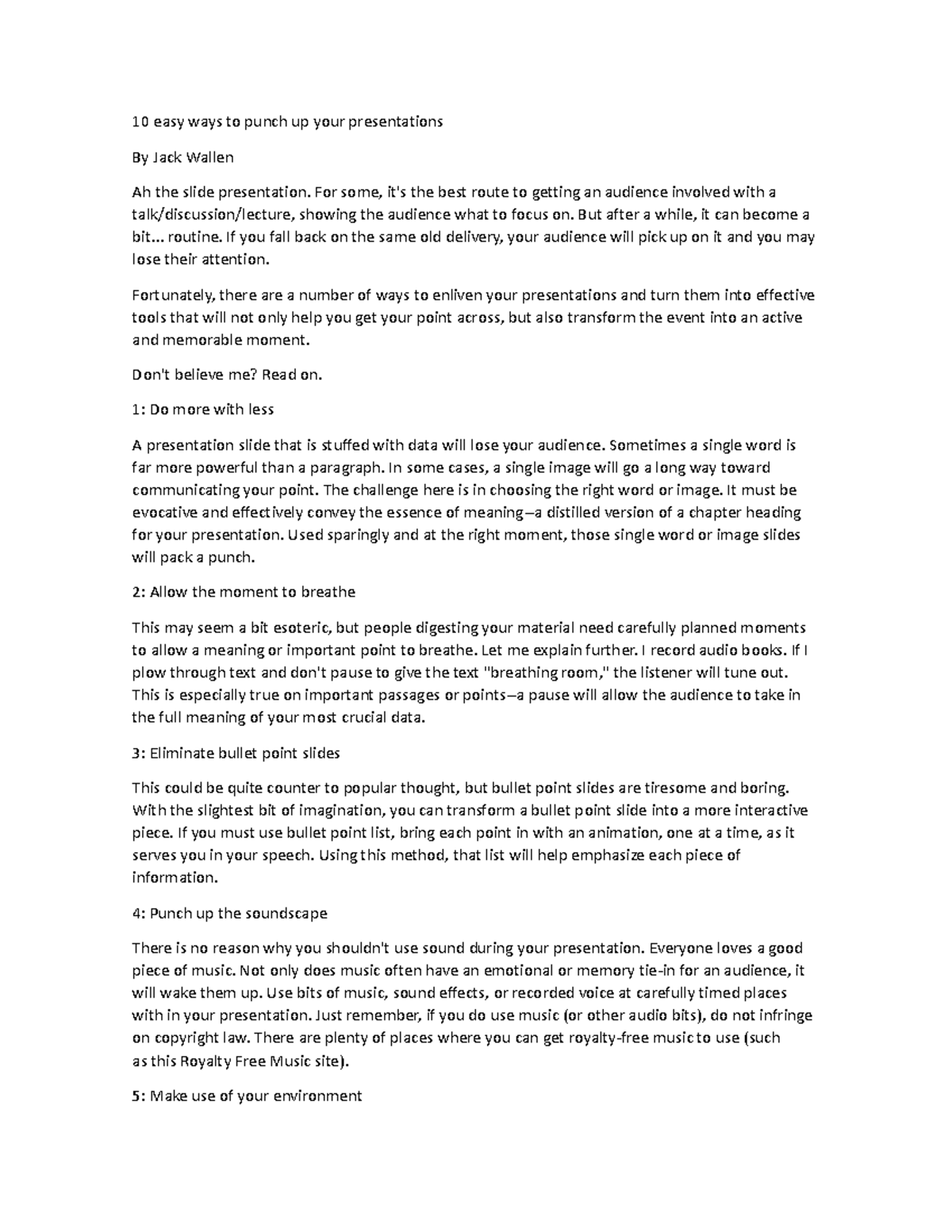 02 easy ways to punch up your presentations - For some, it's the best ...