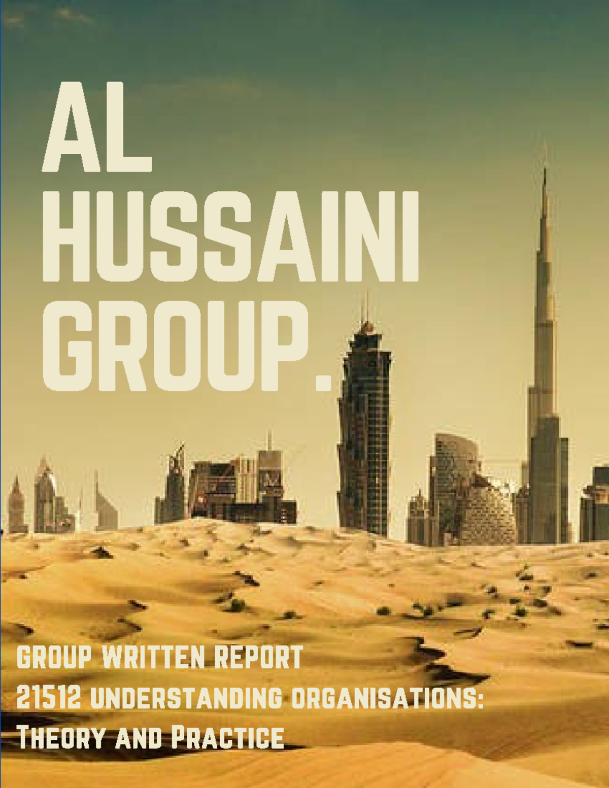 UO Group Written Report - 1. Executive Summary This report was ...