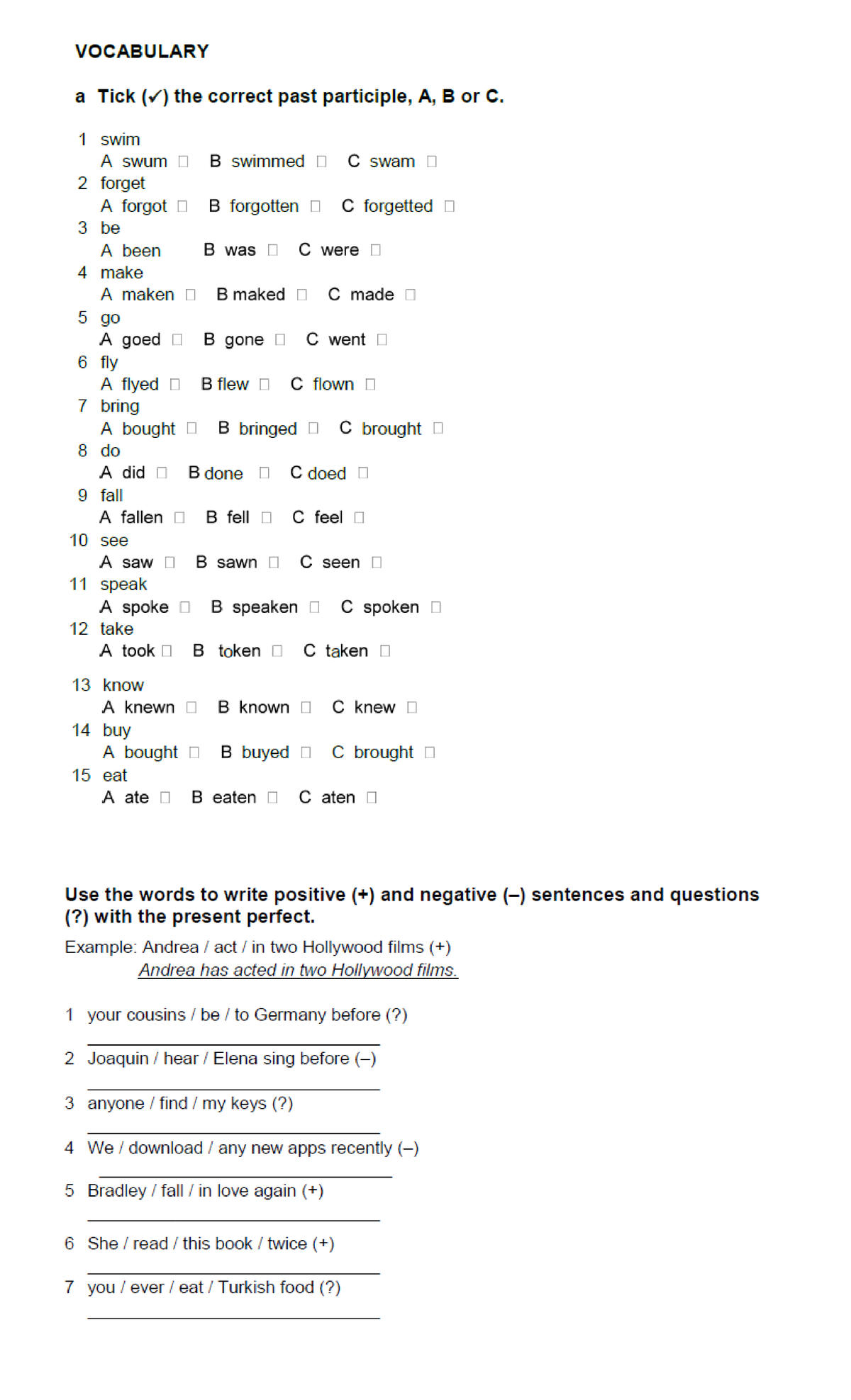 Revision activities - Inglés - Studocu
