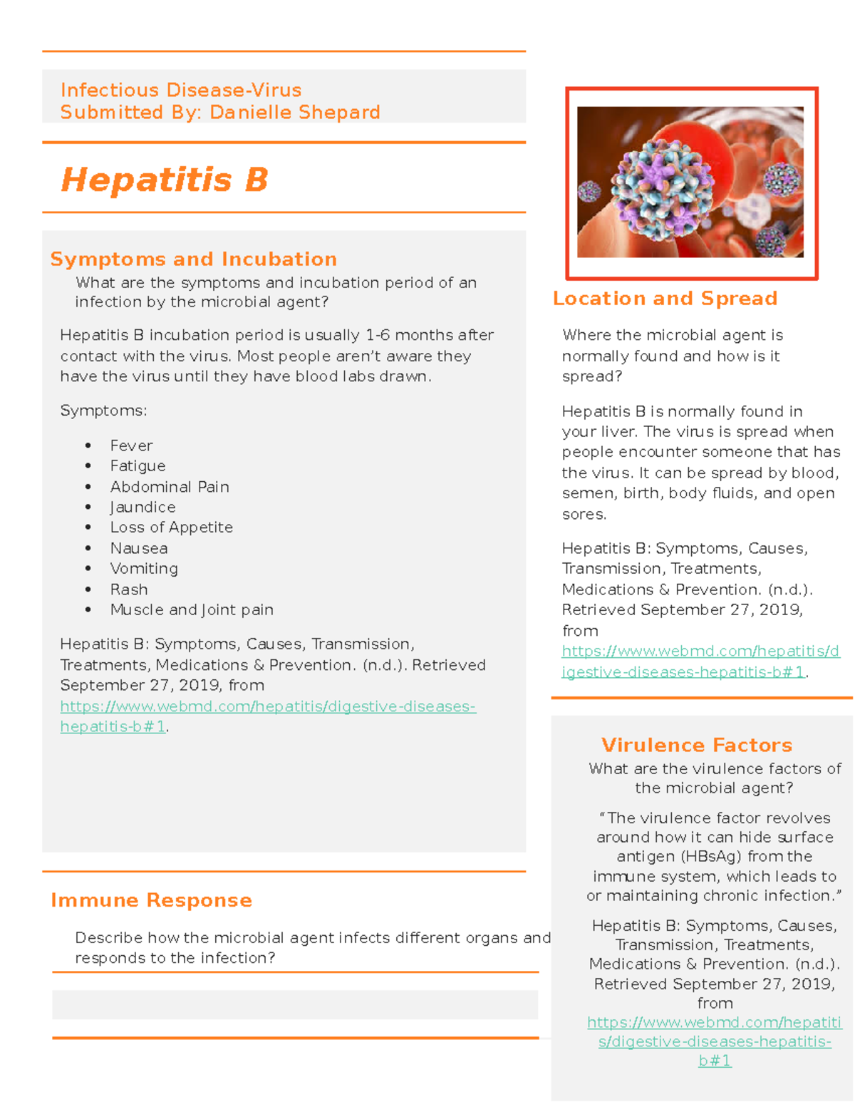 Assignment-2 Virus Template - Infectious Disease-Virus Submitted By ...