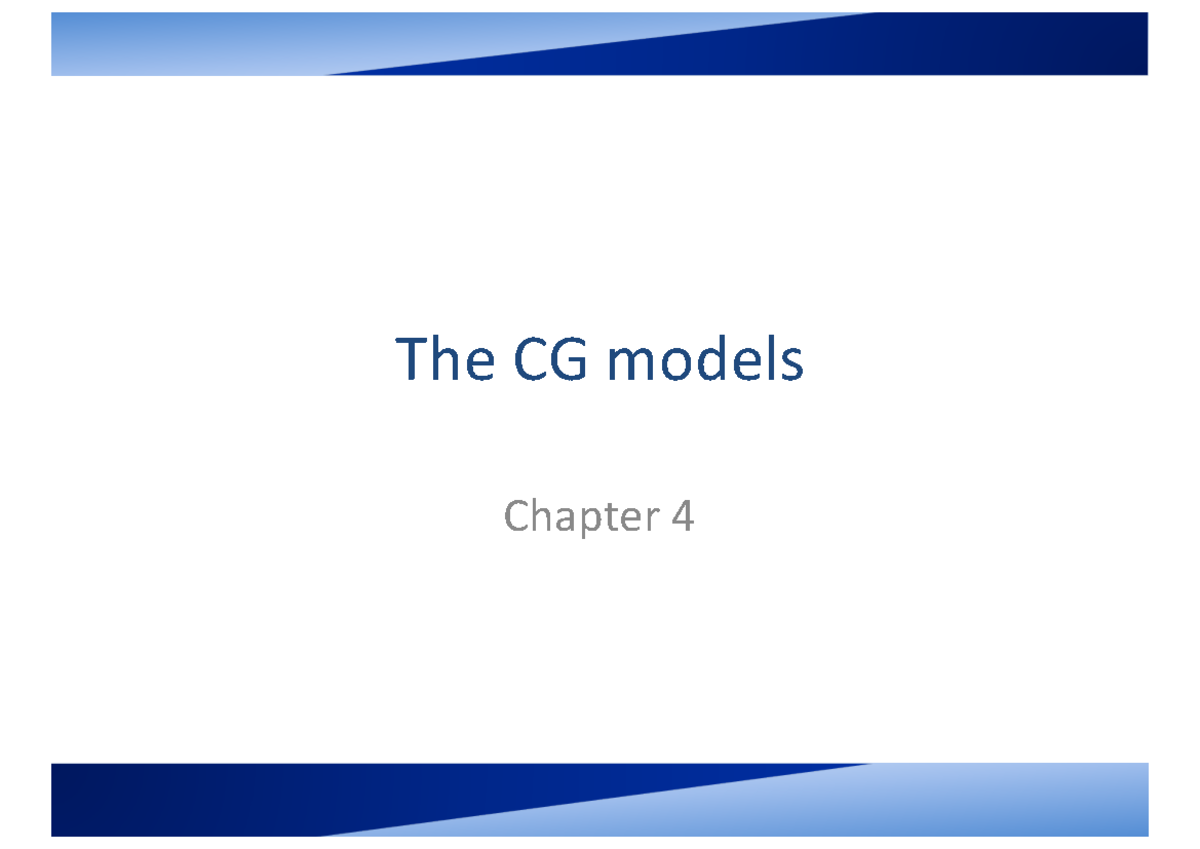 Corporate governance ch4 - The CG models Chapter 4 Two distinctive ...