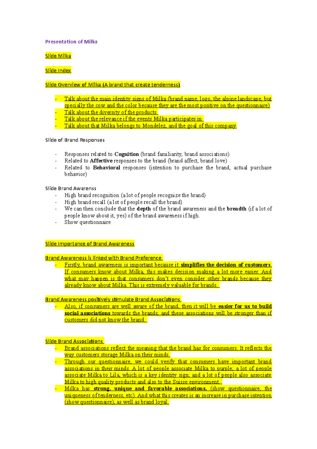 Presentation of Milka - Presentation of Milka Slide Milka Slide Index ...