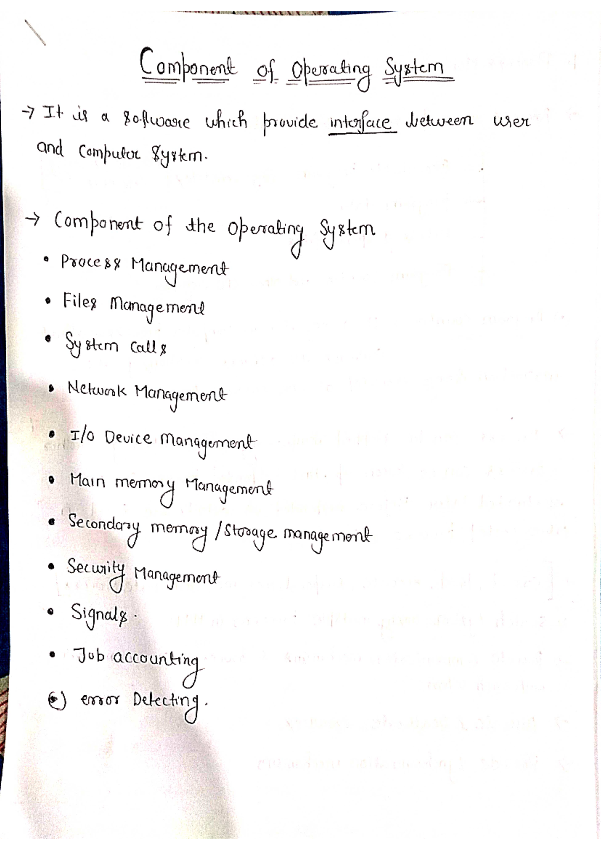 Components of Operating System - Component of the operating System ...
