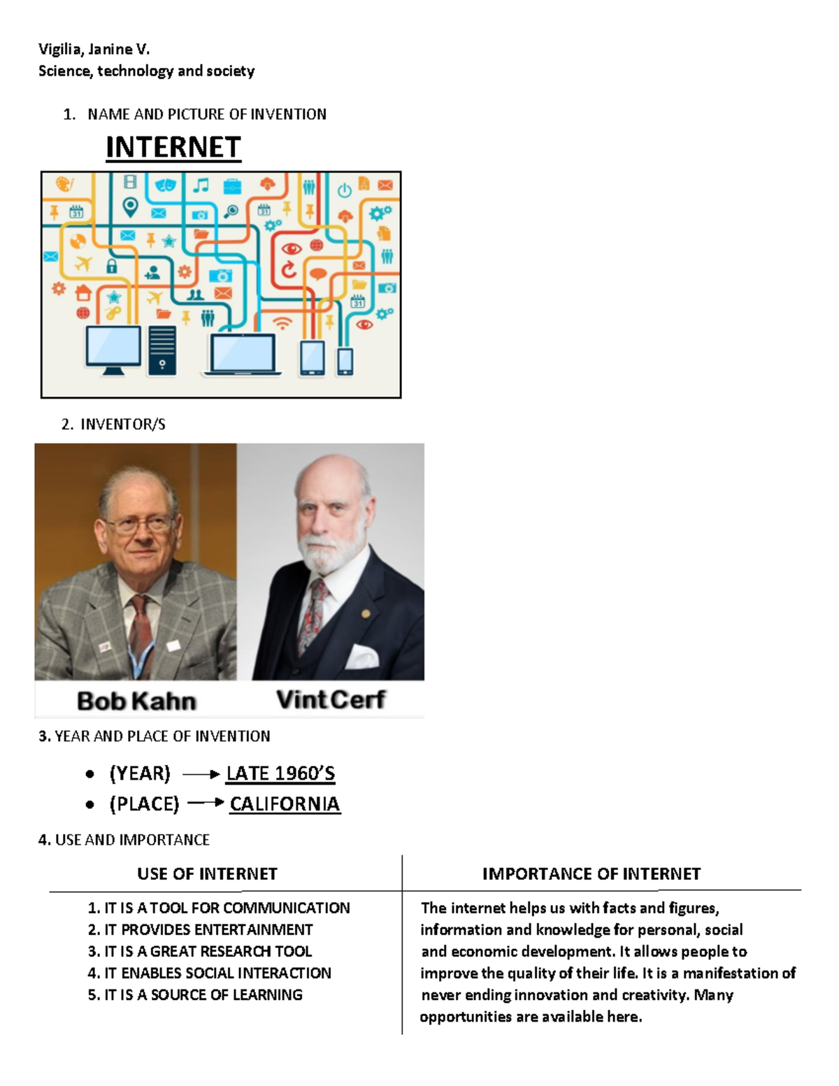 Vigilia, Janine V. STS ( Modern Invention) - Vigilia, Janine V. Science ...