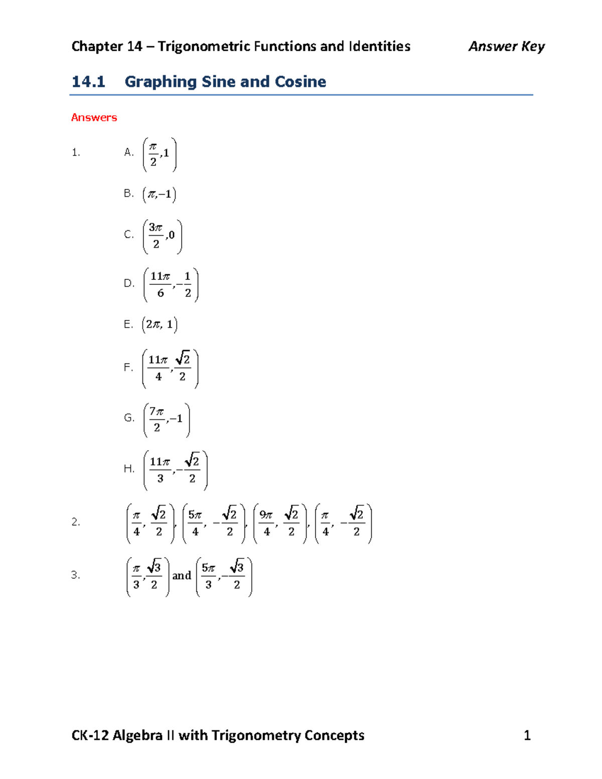 Answer Key CK-12 Chapter 14 Algebra II with Trigonometry Concepts ...