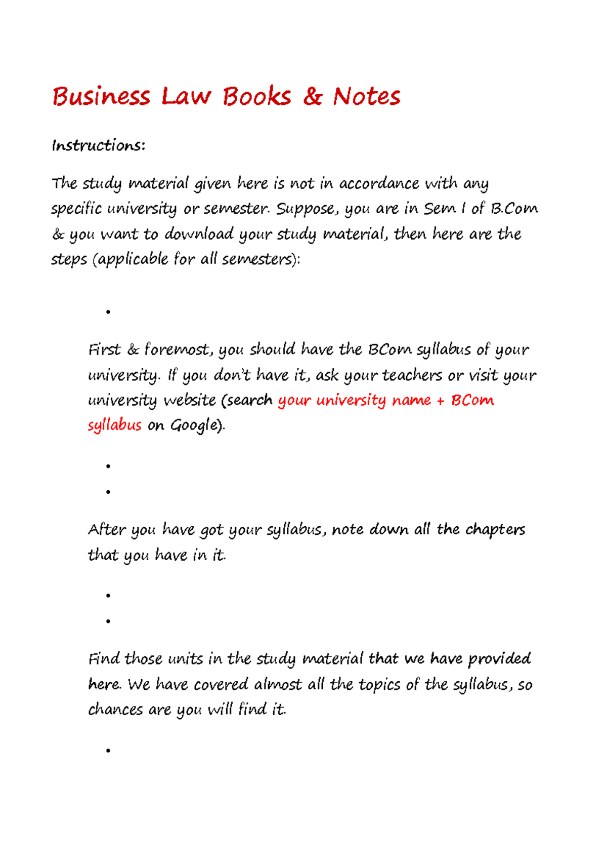 Business Law Books - Follow This PDF For Your References - Business Law ...