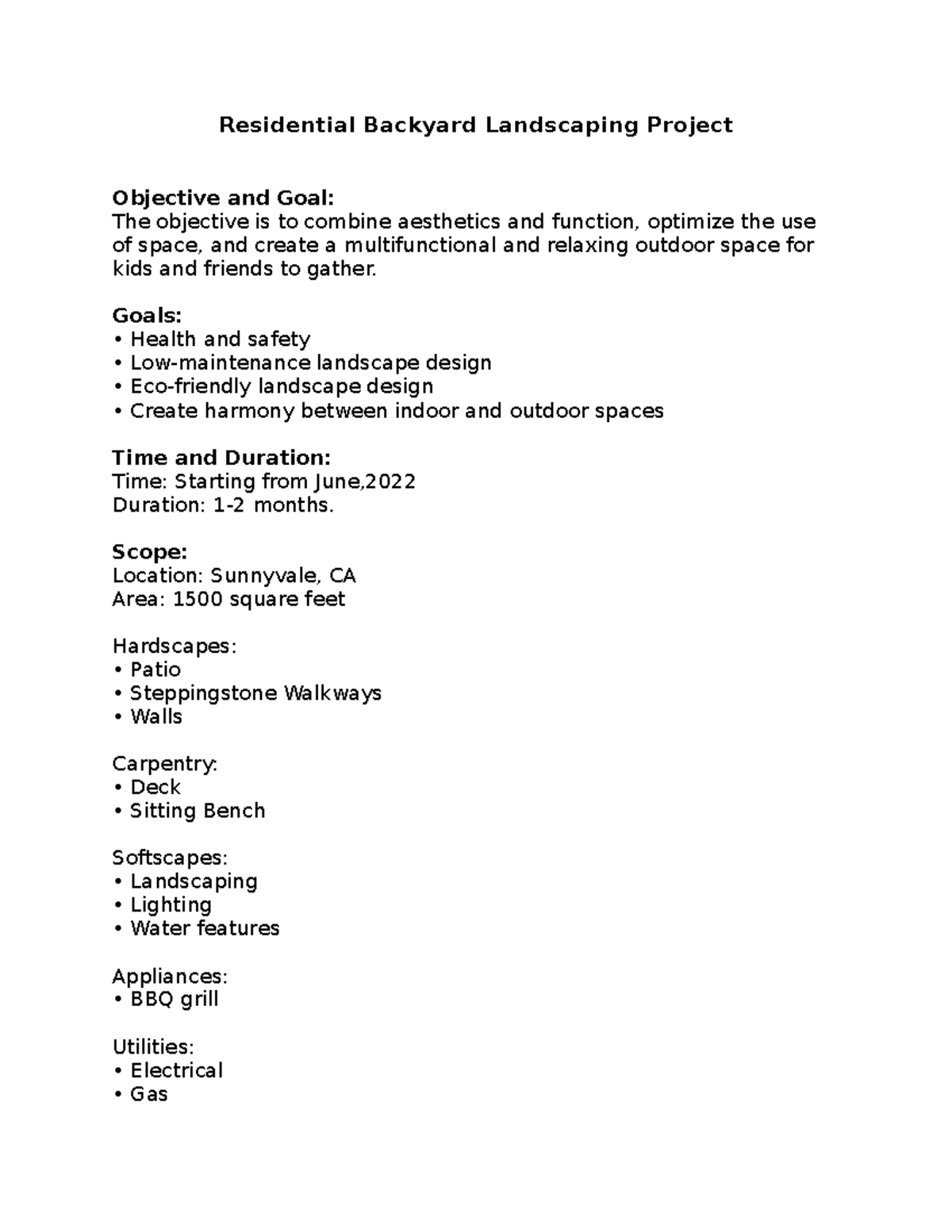 Residential Backyard Landscaping Project - Residential Backyard ...