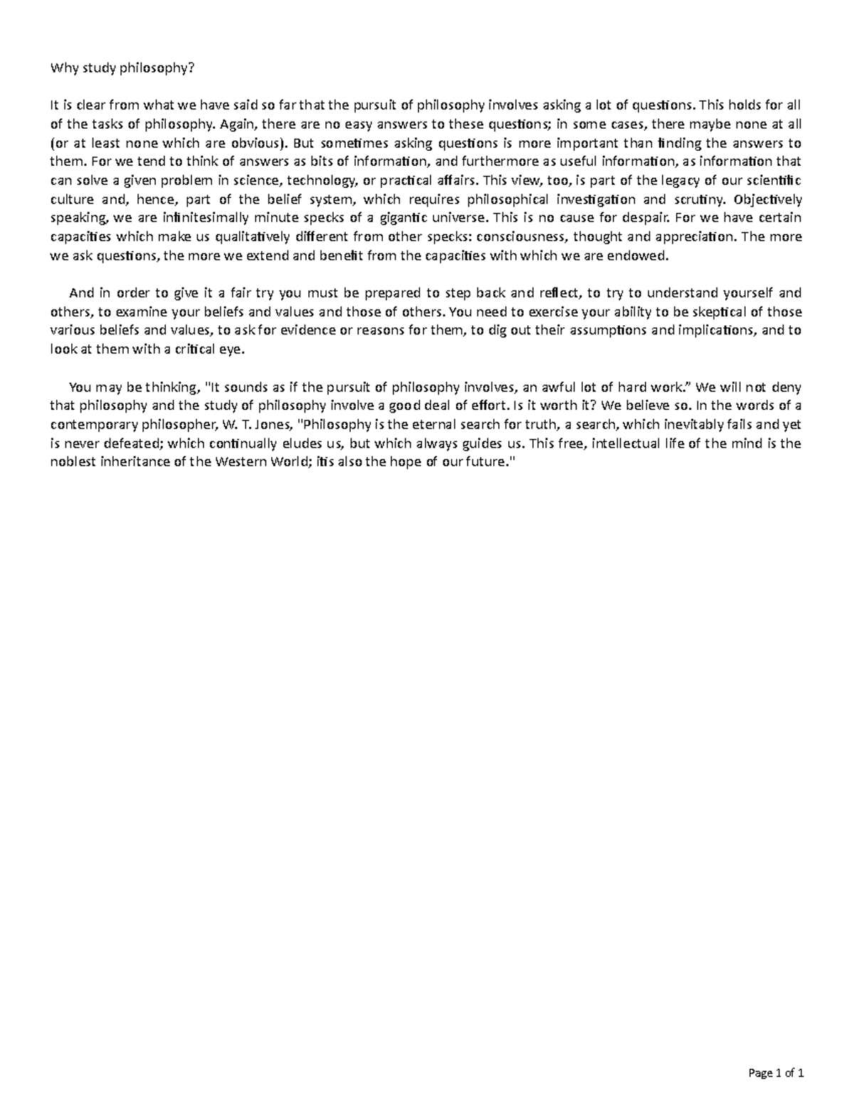 Study philo - Hanxjacanlakcamsvkacma - Why study philosophy? It is ...