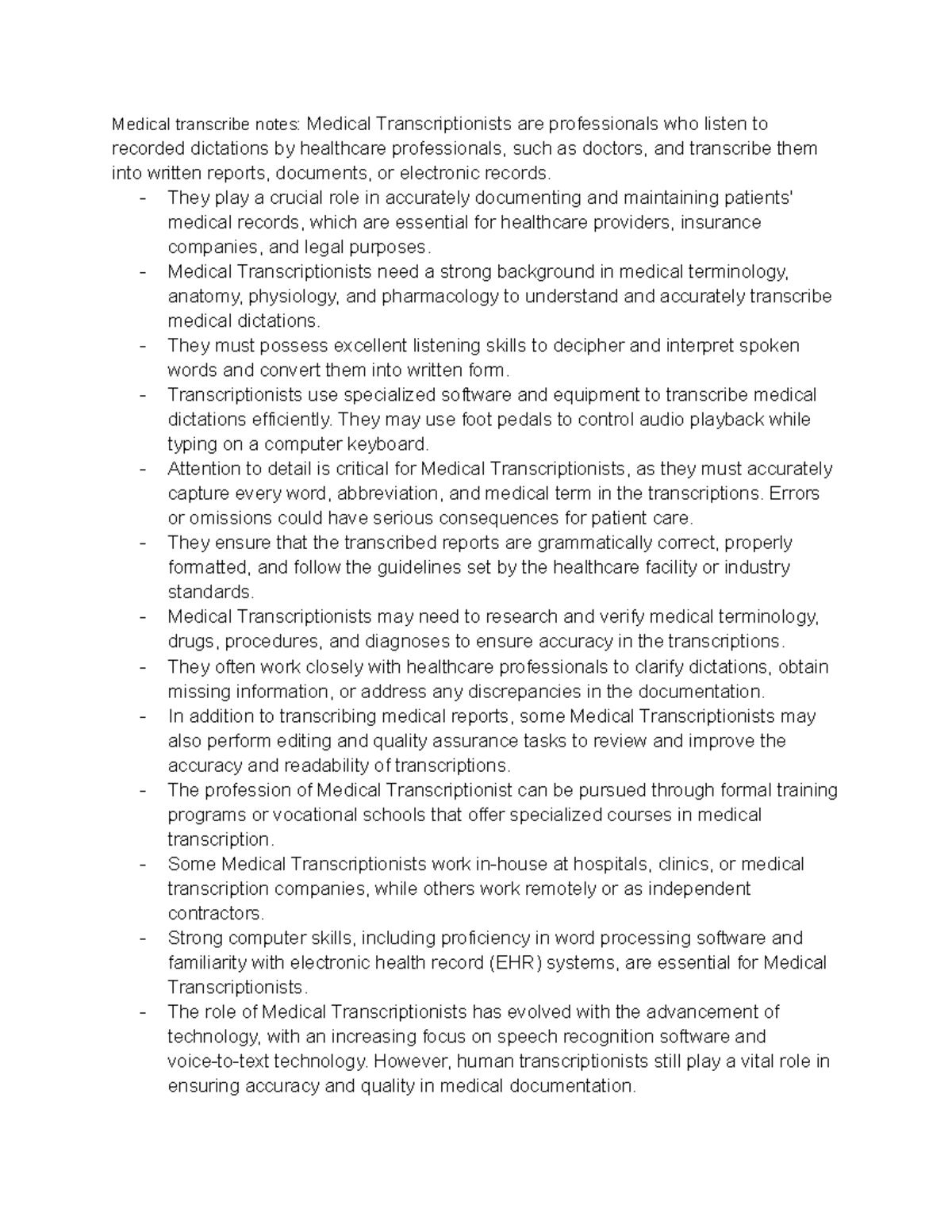 Course pt1 - These notes help learn and understand about medical ...