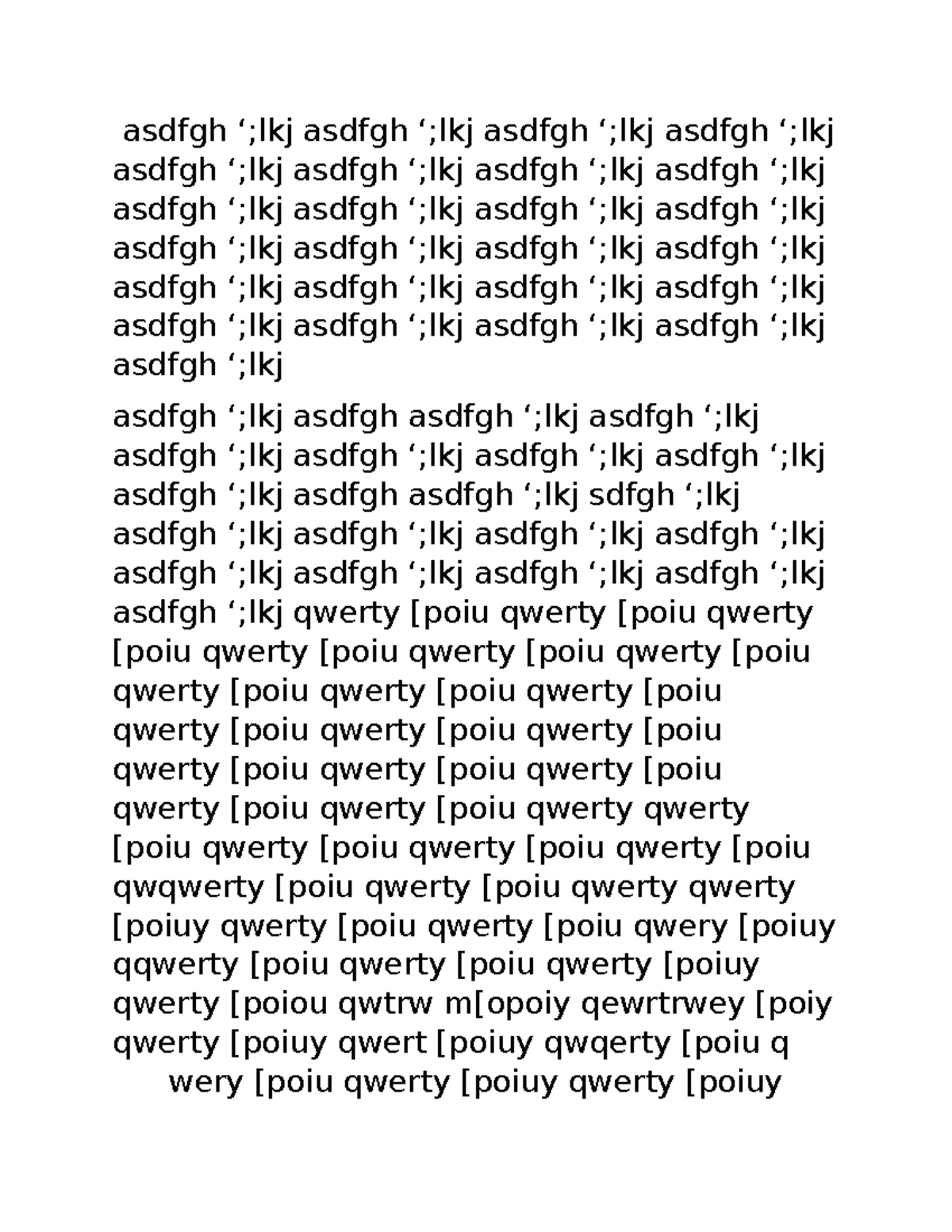 Typing test - for law judgements - asdfgh ‘;lkj asdfgh ‘;lkj asdfgh ...