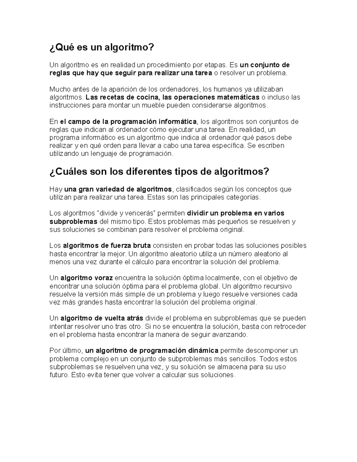 Que es algoritmo - ¿Qué es un algoritmo? Un algoritmo es en realidad un ...