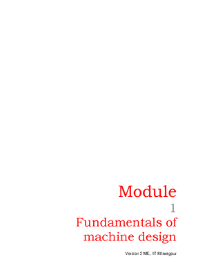 Module-1 Lesson-1 - Mechanical Engineering - Module 1 Fundamentals of ...