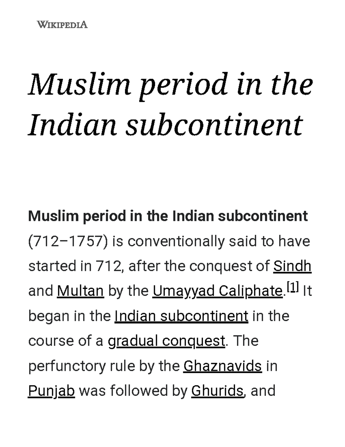 Muslim period in the Indian subcontinent - Wikipedia - Muslim period in ...