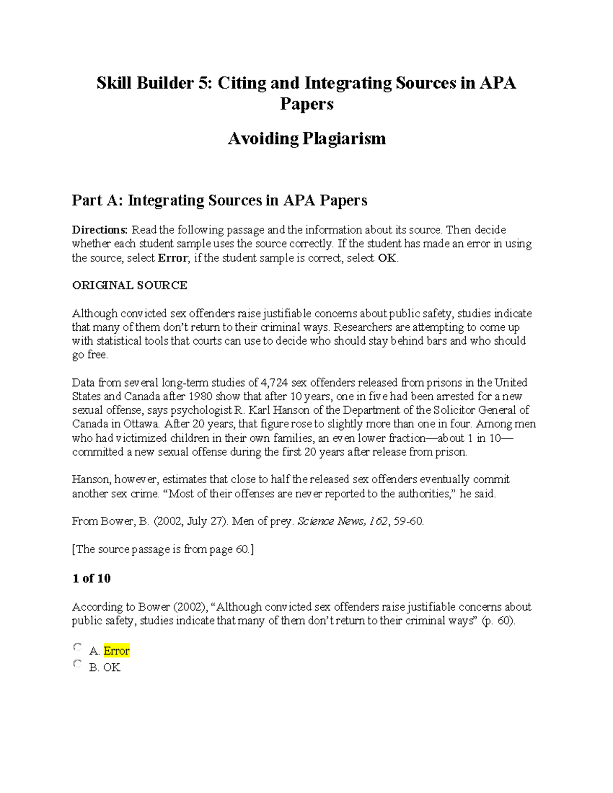 Skill Builder 5 IQSP Winter 2024 - Skill Builder 5: Citing and ...